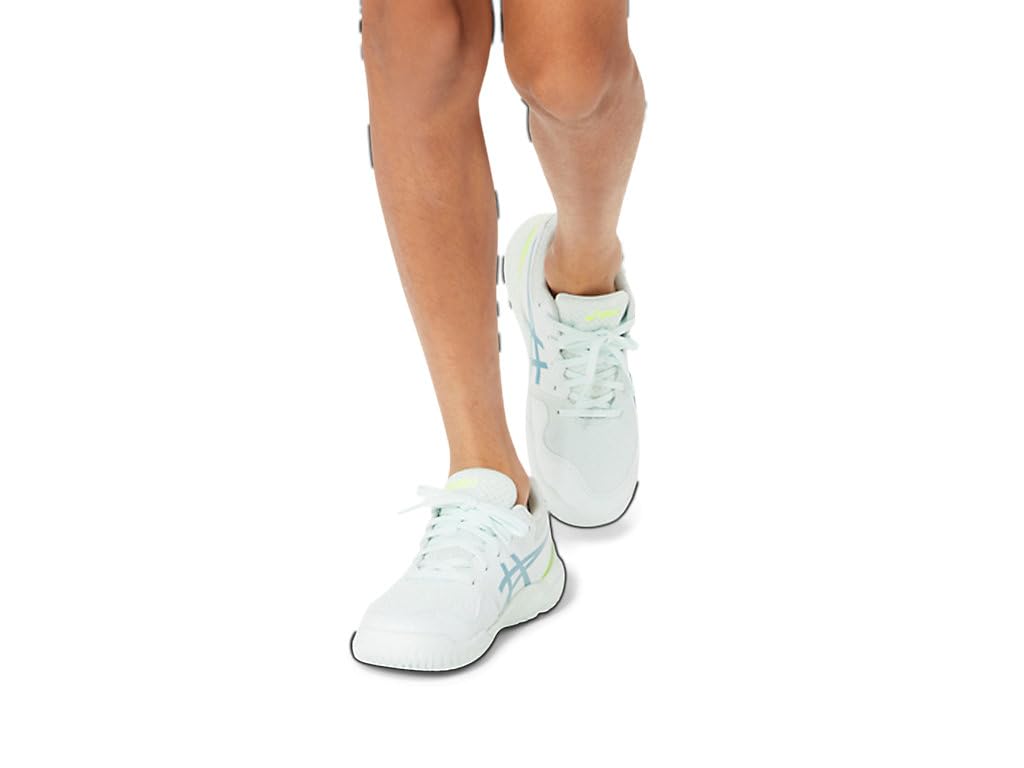 ASICS Kid's GEL-RESOLUTION 9 Grade School Tennis Shoes, 2, SOOTHING SEA/GRIS BLUE