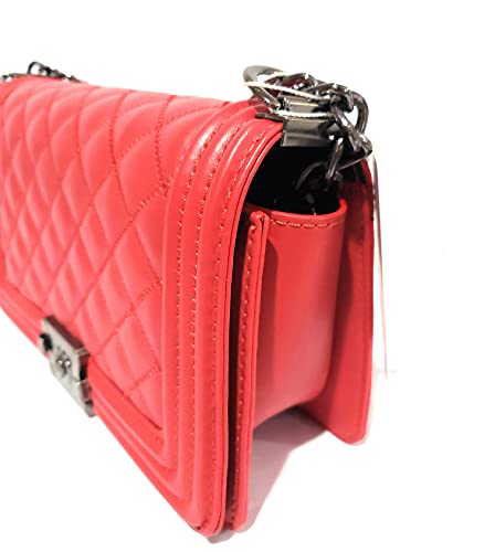 MariaKinz Leather Shoulder/Crossbody Bags and Purse with Convertible Strap (Red Mosaic)