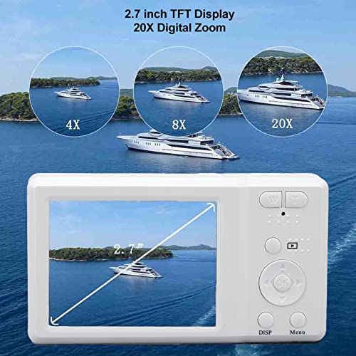 Camera Black 56MP 4K 20X High Definition Digital Camera for Adult Party (Silver)