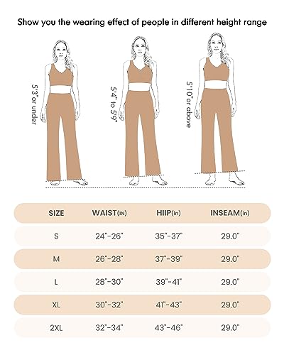 G4Free Fleece Lined Flare Yoga Pants for Women with Pockets Thermal Bootcut Dress Pants Winter Work Leggings (Black,L)