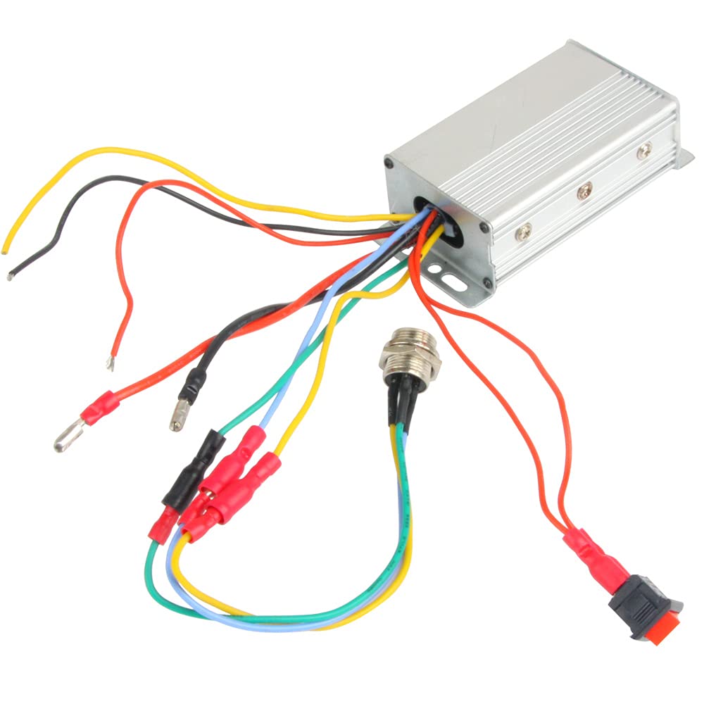BAIZIFU Motor Brushless Controller, Waterproof 36V/48V Motor Controller, 150W/200W/250W/300W Electric Bicycle Brushless Motor Speed Controller for E-Bike (36V-48V)