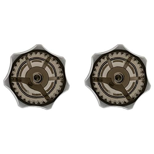 Dura Faucet DF-RKS RV Replacement Hot and Cold Smoked Acrylic Knobs for Faucet