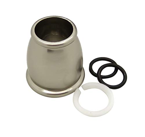 Dura Faucet DF-RK500-SN RV Faucet Bell Style Spout Nut and Rings Replacement Kit for Kitchen Faucets (Brushed Satin Nickel)