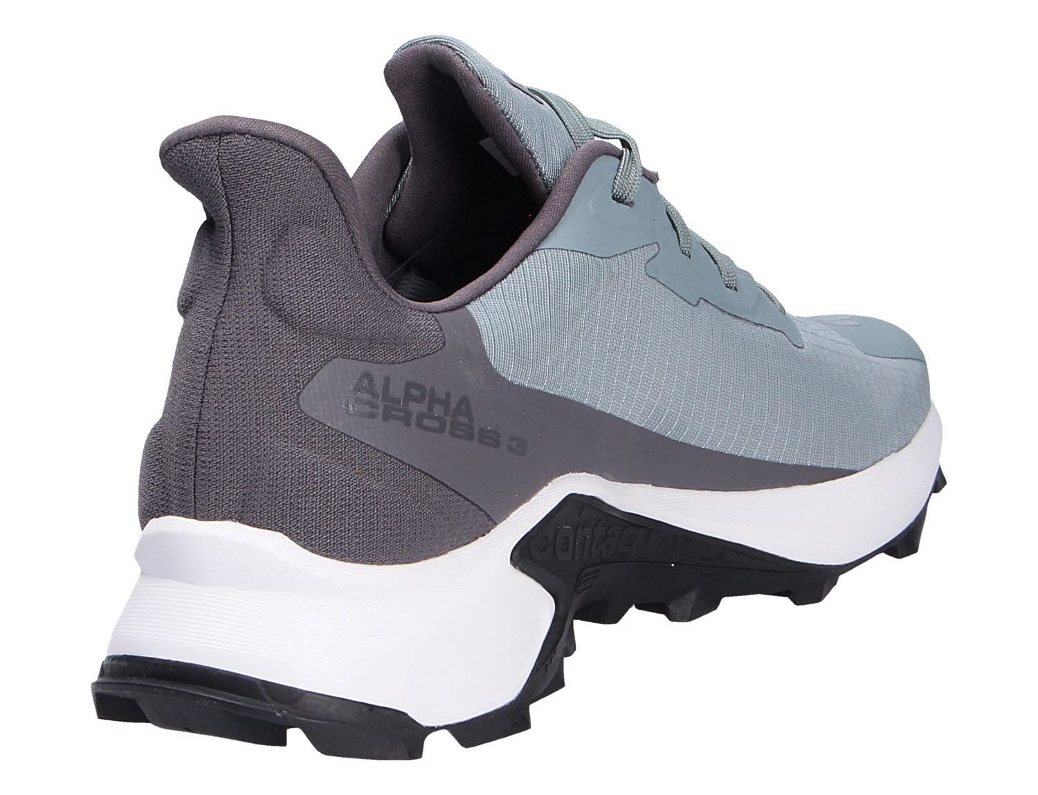 Salomon ALPHACROSS 3 Trail Running Shoes for Men, Trooper/White/Magnet, 10.5