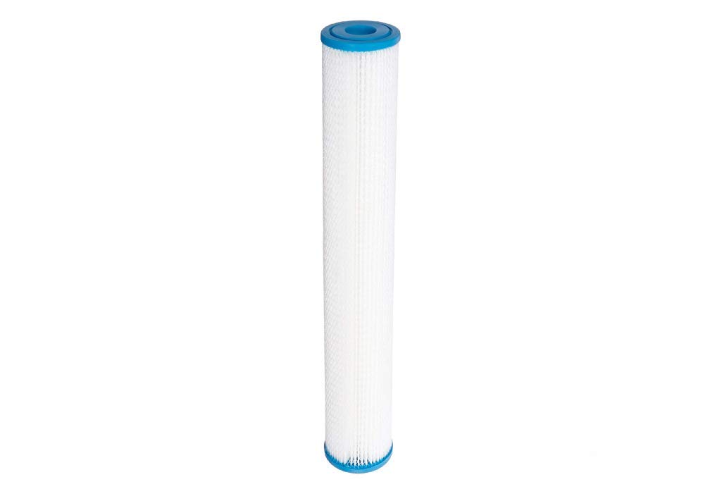 Compatible Hydro-Logic Tall Boy Pleated Sediment Water Filter 2.5" x 20" | 10 Micron Nominal Filtration for Standard Slim Blue Filtration Systems (1)