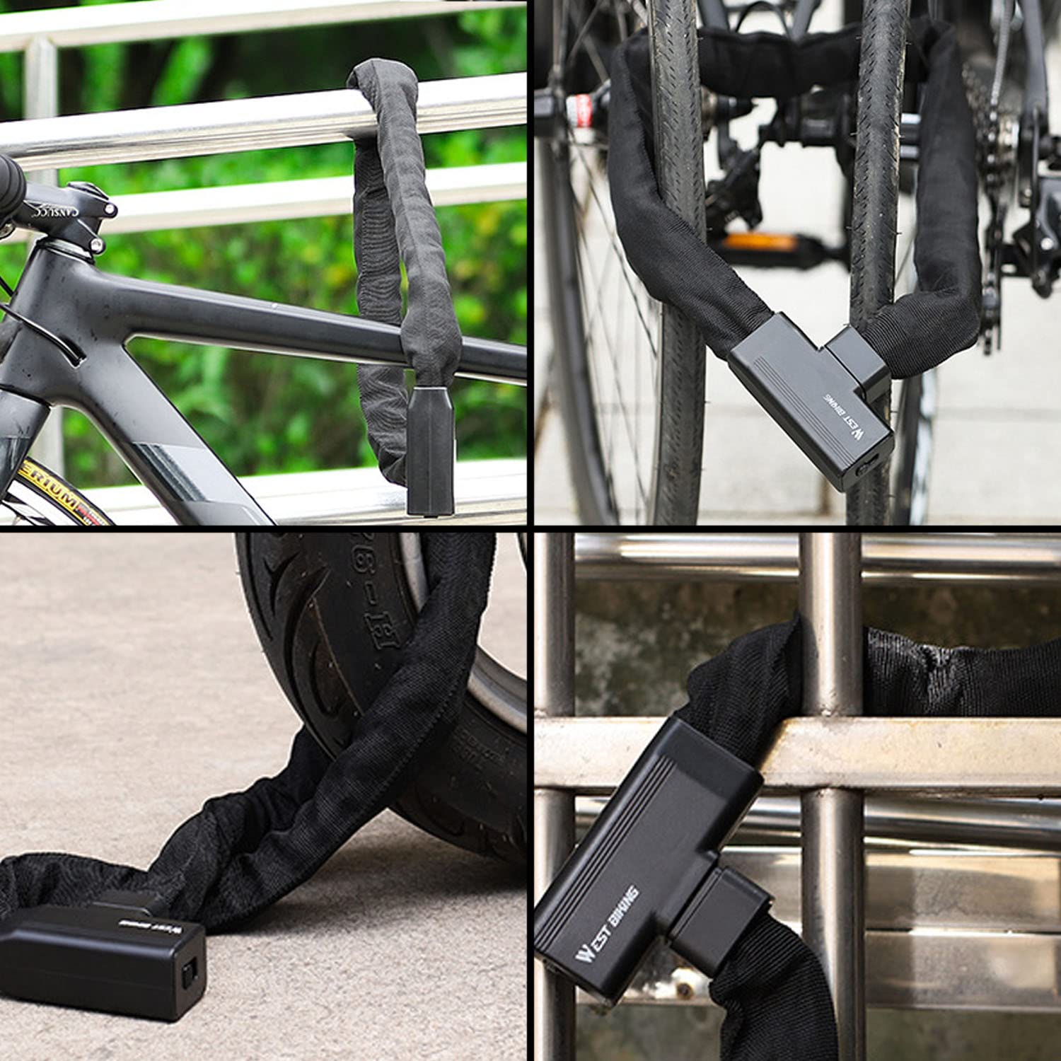 Chain Lock, Bike Lock Chain, Bike Lock Cable, 3.3ft Motorcycle Chain Locks Heavy Duty Bike Chain Locks Security Chain with 2 Key 6.6mm Thick Cut Proof Bicycle Chain Lock for Moped, Scooter, Gates