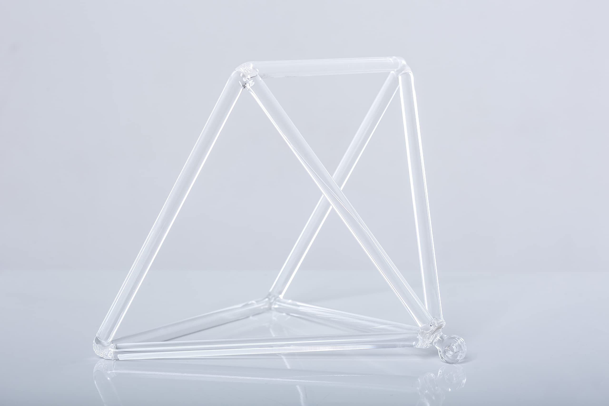 LYLFcrystalbowl 6inch Crystal Singing Bowl Triangle Crystal Singing Pyramid with bag Free Mallet