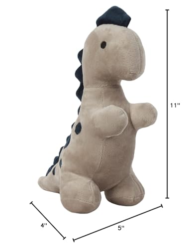 Linzy Plush 10.5'' Titan Baby Soft Plush Dinosaur, Gray Color, Huggable and Cuddly Bedtime Plush Toy, Stuffed Animals Dinosaur for Baby. 10.5'' Standing High.