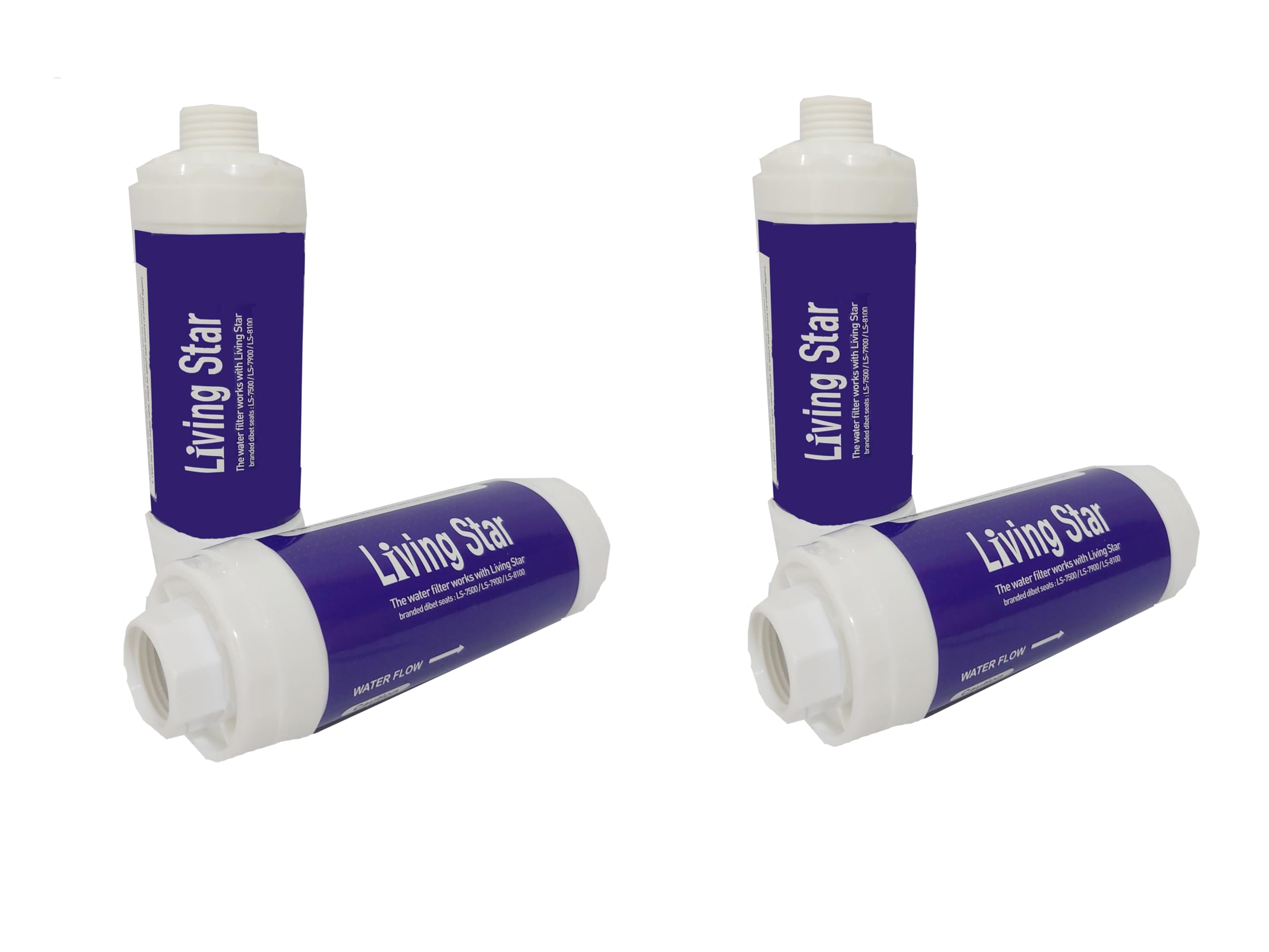 LivingStar Toilet Bidet Seat Water Filter (4 cartridges)