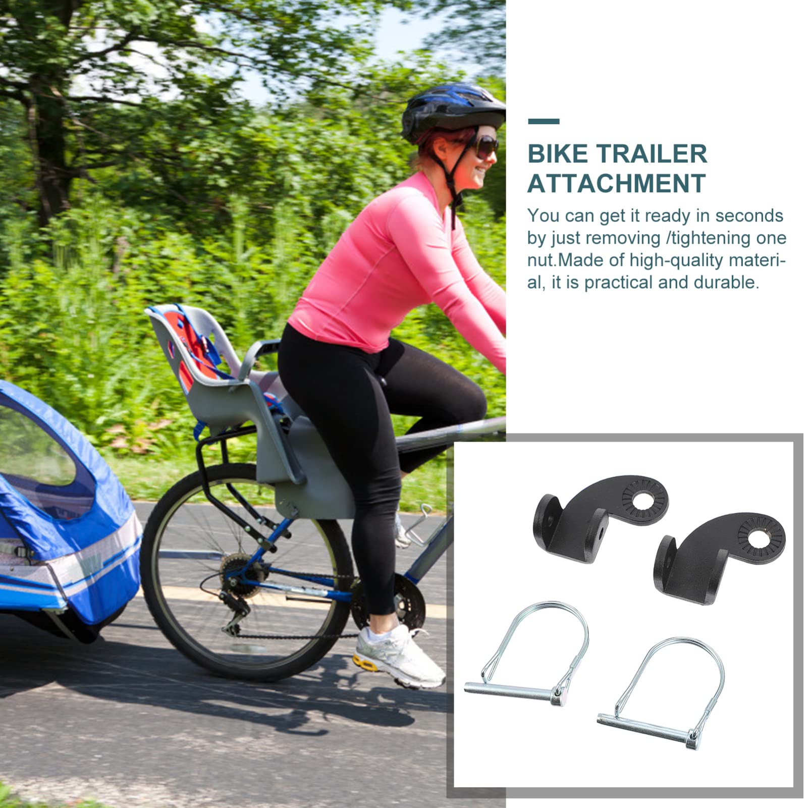 BESPORTBLE 2 Sets Bicycle Traction Head Coupler Pet Steel Baby