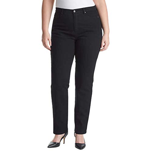 Gloria Vanderbilt Ladies' Amanda Stretch Denim Tapered Leg Jean Sizes 4-18 Average Length - 31" Inch Inseam (14, Black)