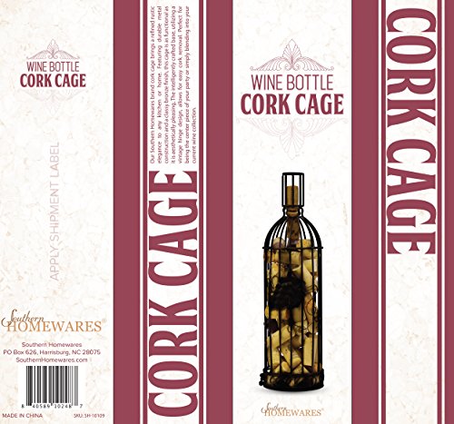 Southern Homewares Cork Corral Wine Bottle Grapevine Design