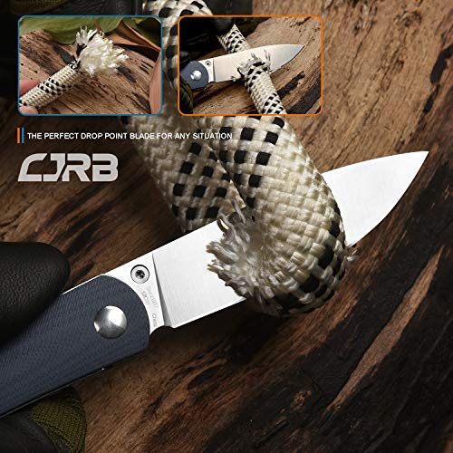 CJRB Small Feldspar Green Bundled with Ria Blue Great EDC Knife Companion