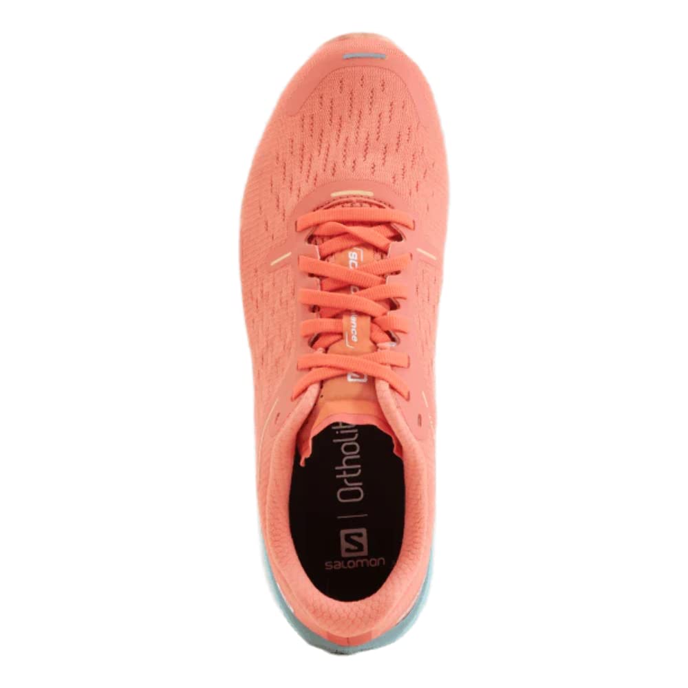 Salomon Sonic 4 Balance Running Shoes for Women, Persimon/White/Almond Cream, 10
