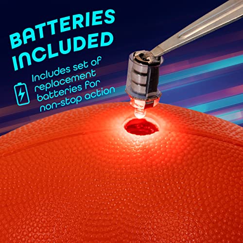 GlowCity Glow in The Dark Football - Light Up, Official Size Footballs - LED Lights and Pre-Installed Batteries Included