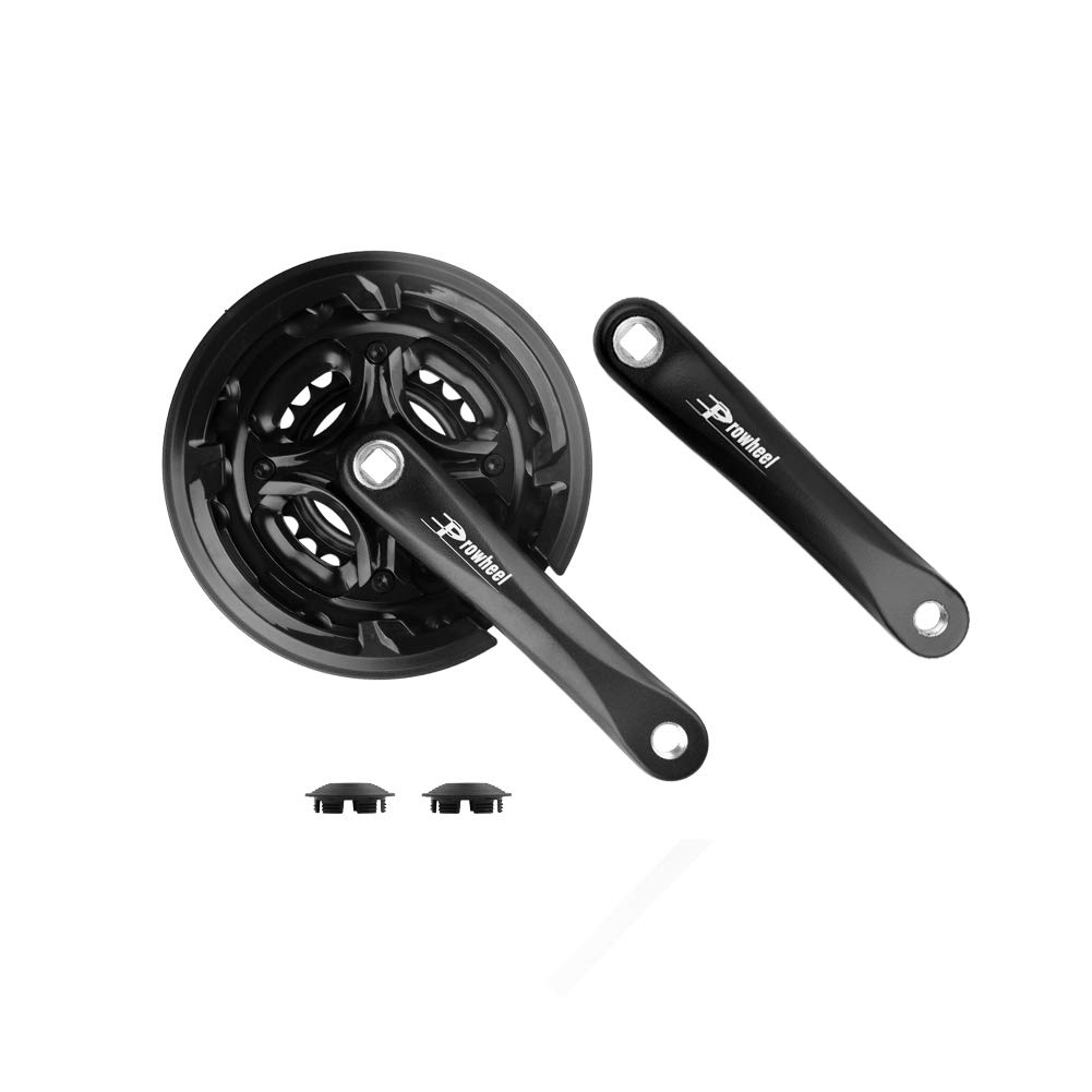 Bibike 6/7/8 Speed Mountain Bike Crankset 170mm Square Diamond Hole Crank 24/34/42T Chainrings
