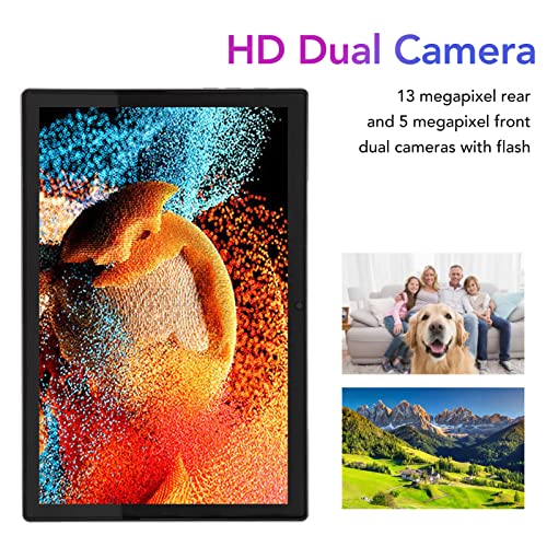 ciciglow WiFi Android 8 Tablet, 10.1 Inch 3GB RAM 64GB ROM Tablet PC, Portable LTE Phone Tablet with Dual SIM, 1280x800 Screen, WiFi, Bluetooth, GPS, 6000mAh, 13MP Camera(US)