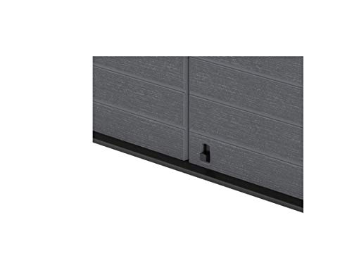 Duramax Cedargrain StoreAway 1200L Plastic Garden Storage Shed/Flat Lid - Outdoor Storage Bike Shed – Durable & Strong Construction– Ideal for Tools, Bikes, BBQs & 2X 240L Bins, 145x85x125 cm, Grey