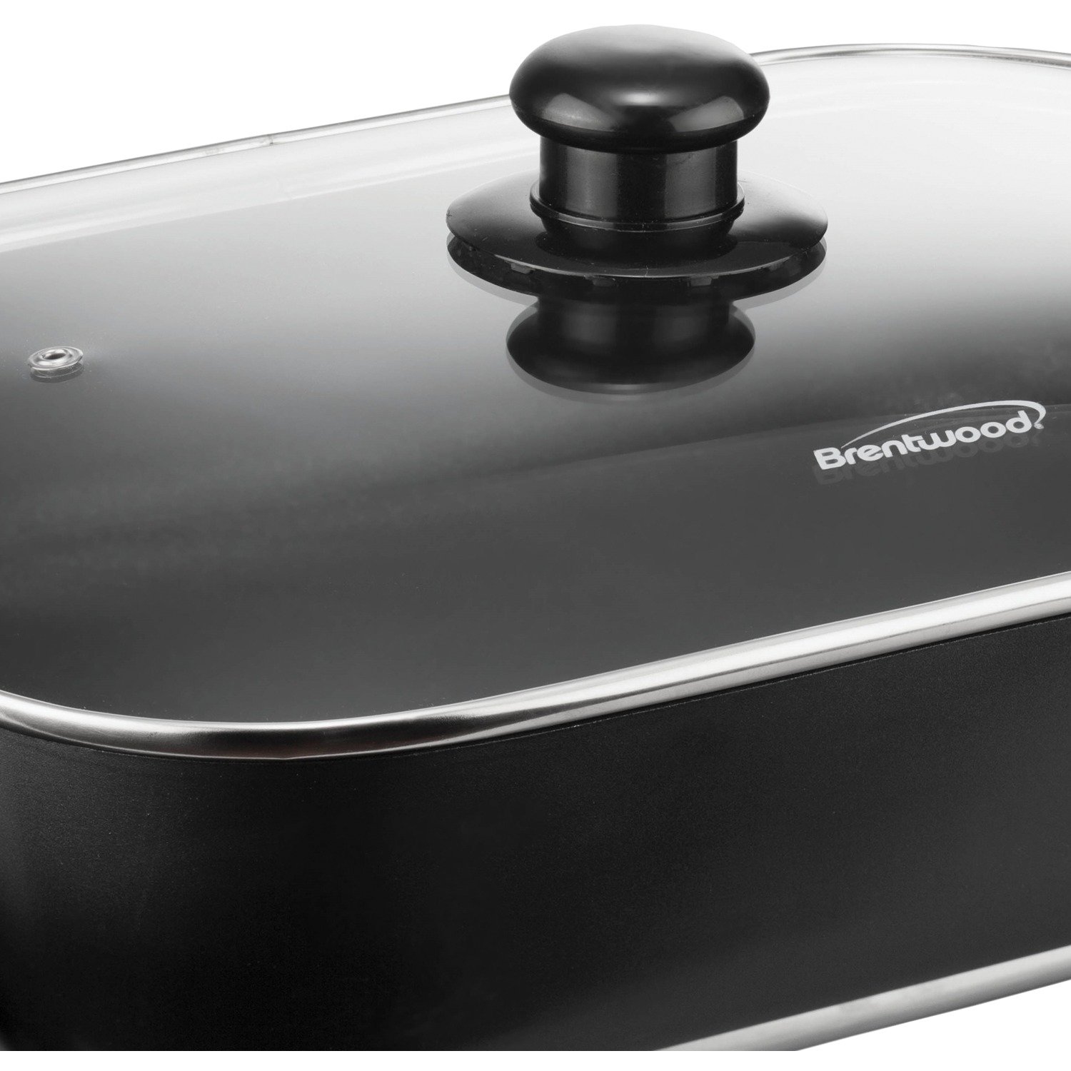 Brentwood SK-75 16-Inch Non-Stick Electric Skillet with Glass Lid, Black