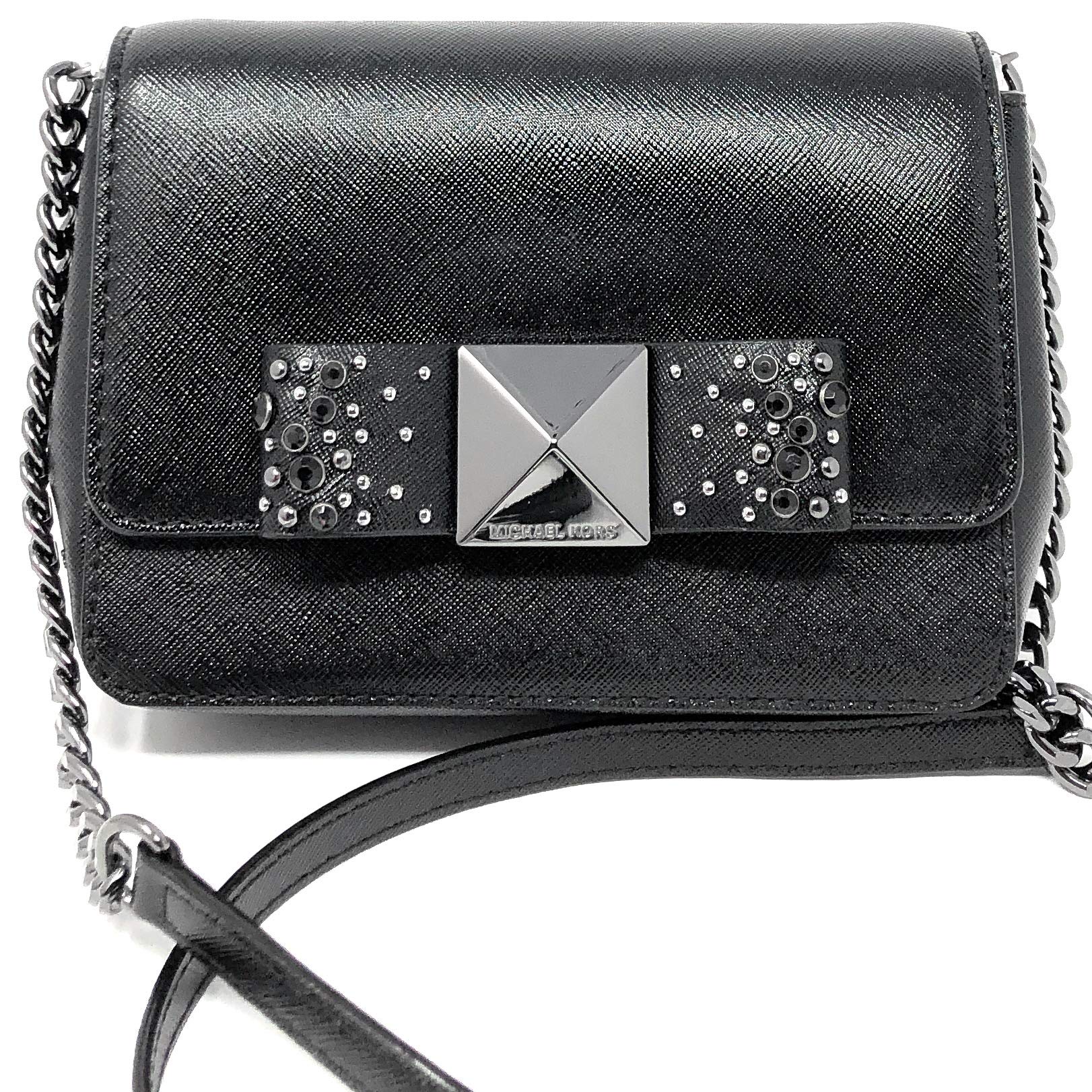 Michael Kors Tina Small Clutch with Bow Crossbody Bag - Black