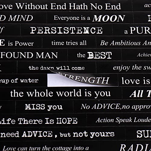 Juome 12 Sheet Quote Stickers for Journaling, Scrapbook Stickers for Scrapbooking Supplies, Words Phrases Stickers for Journaling Supplies Junk Journal Aesthetic Stickers