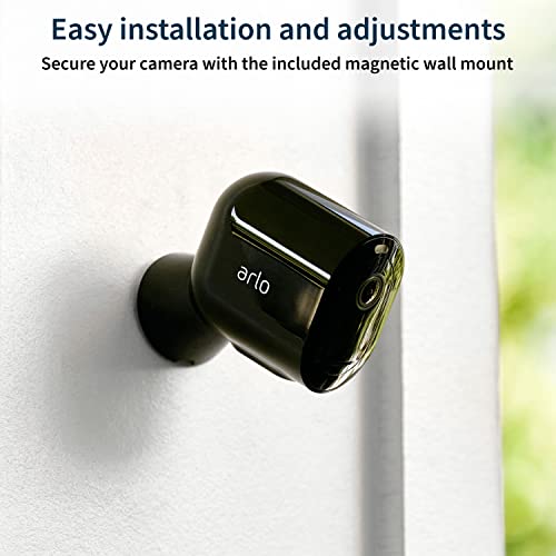 Arlo Pro 4 Spotlight Camera - 1 Pack - Wireless Security, 2K Video & HDR, Color Night Vision, 2 Way Audio, Wire-Free, Direct to WiFi No Hub Needed, Black - VMC4050B