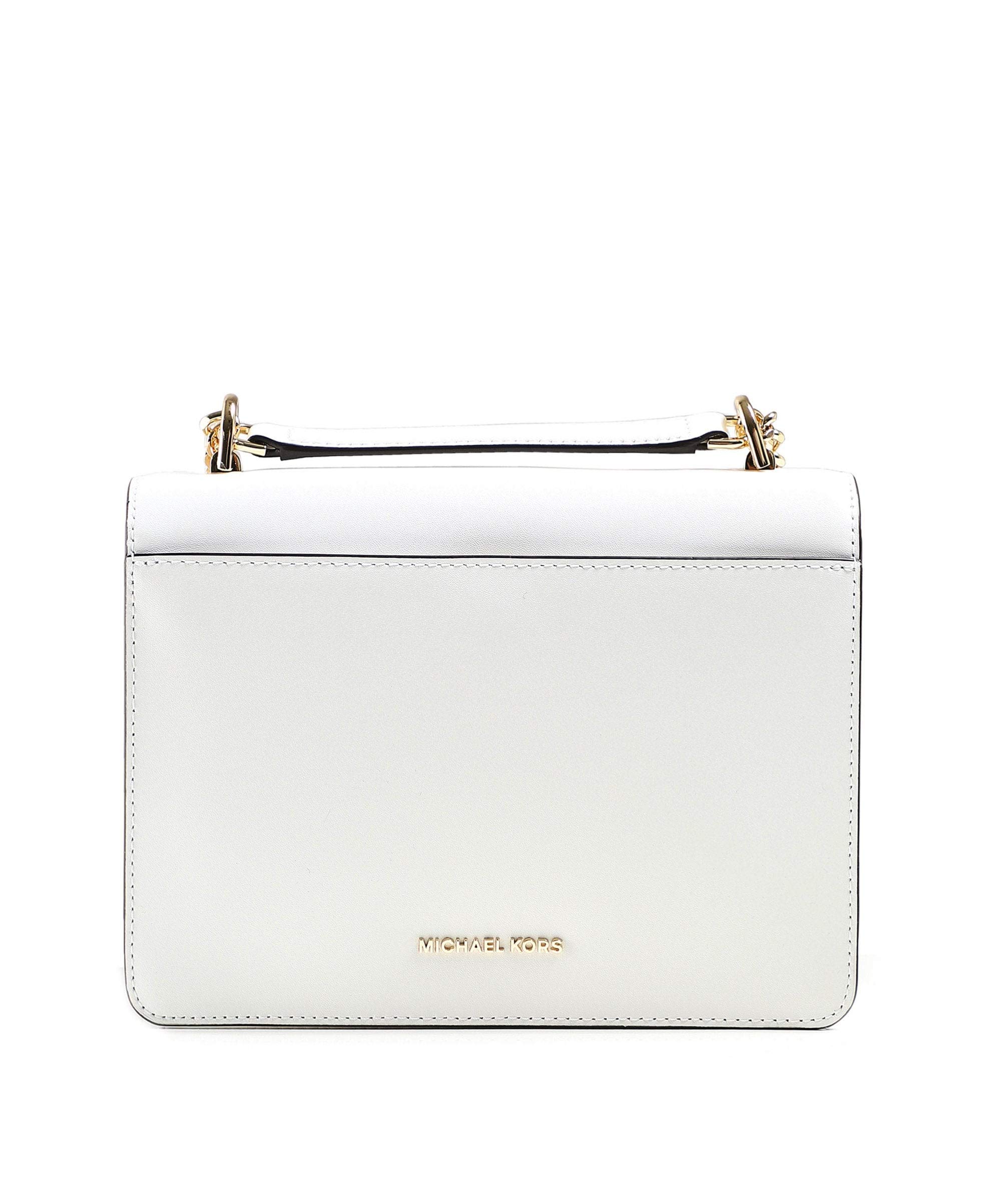 MICHAEL Michael Kors Jade Large Gusset Shoulder Optic White One Size