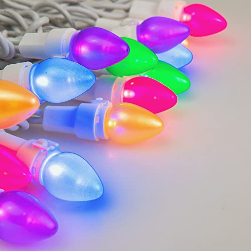 BOHON LED Christmas Lights White 50LEDs String Light with G15 Glass Bulbs Globe String Lights for Outdoor Indoor Party Tree Christmas Decor