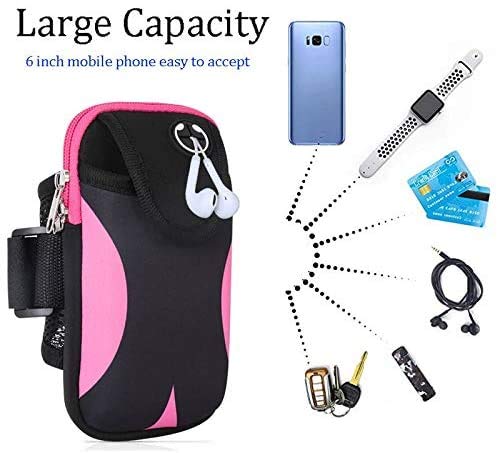 BPC Sports Armband for Samsung Galaxy S20 FE S20 Ultra Note 20 10 9 8 A21 A51 A71 Pink Medium