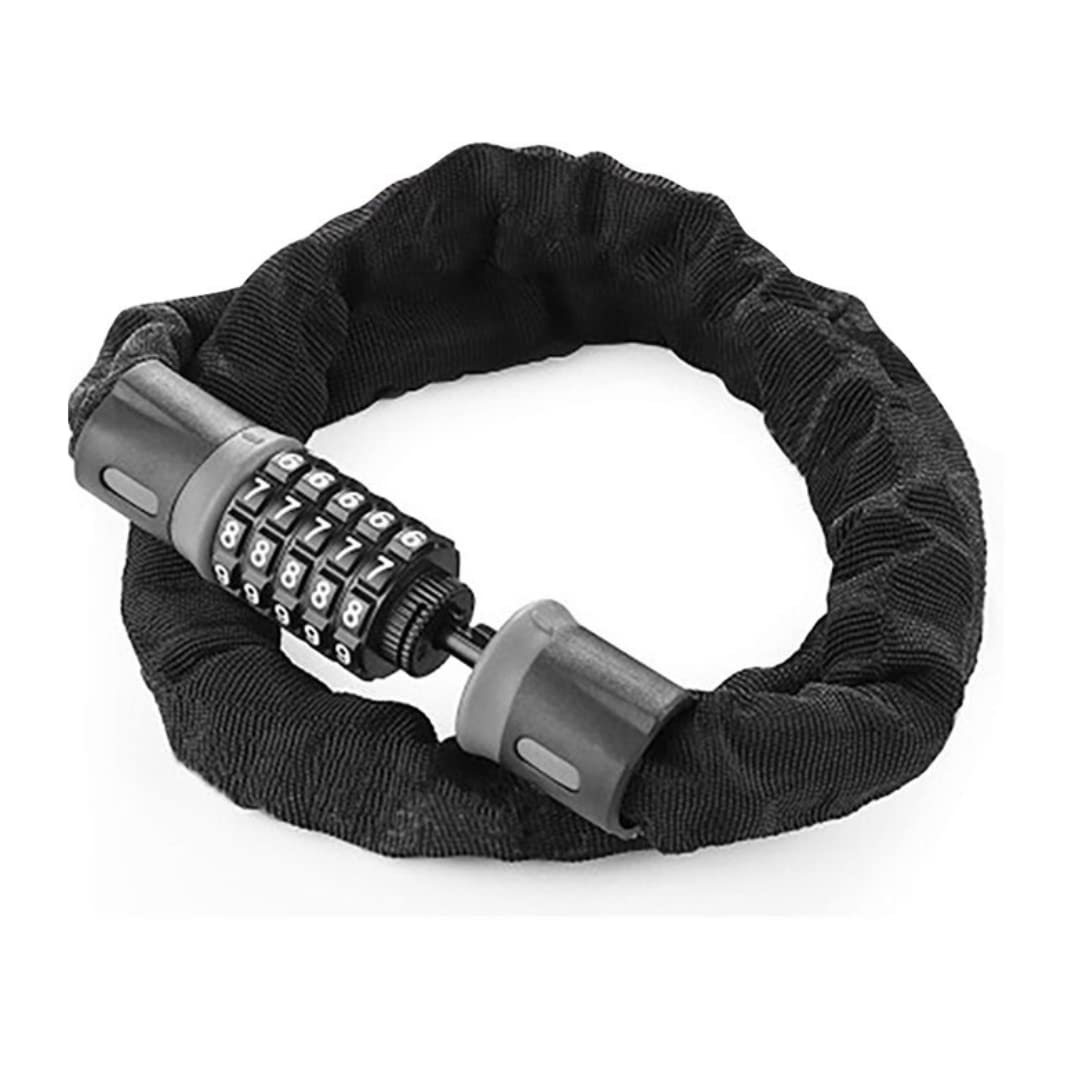 Bike Bicycle Metal Lock Chain Cable Anti-Theft Outdoor 5-Digit Combination Code (150 cm)
