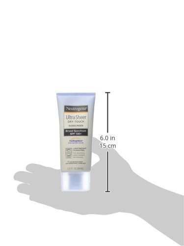 Neutrogena Ultra Sheer Dry-Touch Water Resistant and Non-Greasy Sunscreen Lotion with Broad Spectrum SPF 100+, 3 fl. oz
