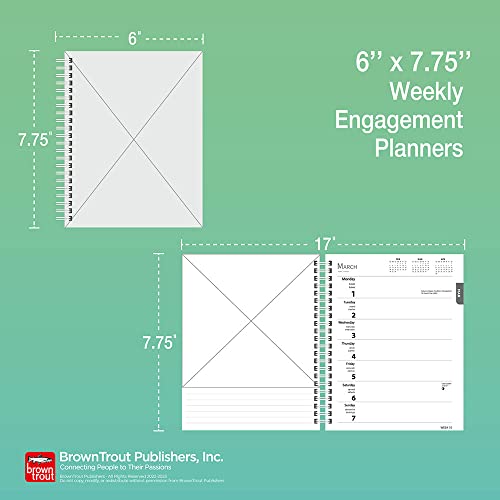 Kittens | 2023 6 x 7.75 Inch Spiral-Bound Wire-O Weekly Engagement Planner Calendar | New Full-Color Image Every Week | BrownTrout | Animals Cats Pets