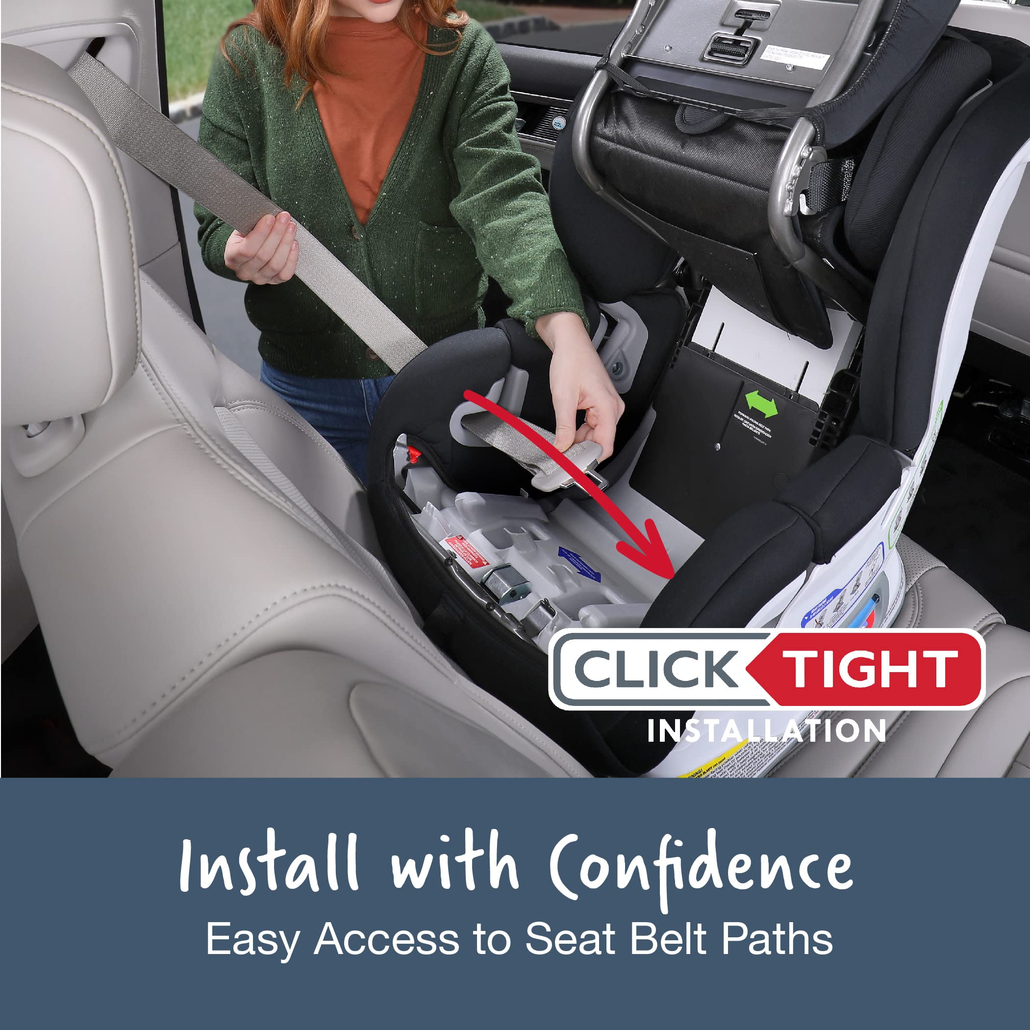 Britax Advocate Clicktight Convertible Car Seat, Blue Ombre SafeWash