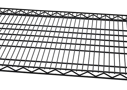 TRINITY Black 48" x 24" x 72" 4-Tier NSF Wire Shelving Rack, 48W x 24D x 72H