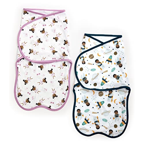Little Muffincakes Baby Swaddle 100% Cotton, Ballerina Theme (Zhara) for Newborn - 3 Months