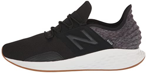 New Balance Men's Fresh Foam Roav V1 Running Shoe, Black/Grey, 11