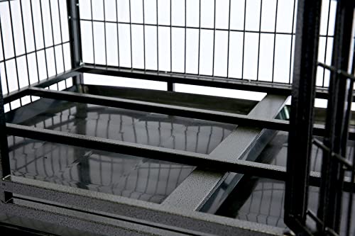 Homey Pet 43" Stackable Heavy Duty Cage W/Feeding Door, Casters and Tray