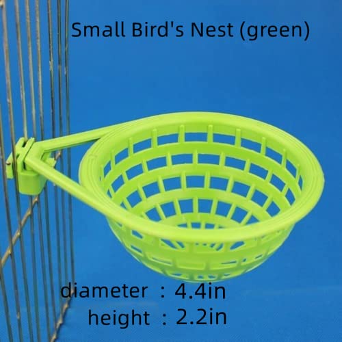 FKUMLUN 3pcs Plastic Canary Nest-Bird Nest Plastic Hollow Hanging Cage Eggs Hatching Tool Bird Breeding Hut Nest Pan(Green)