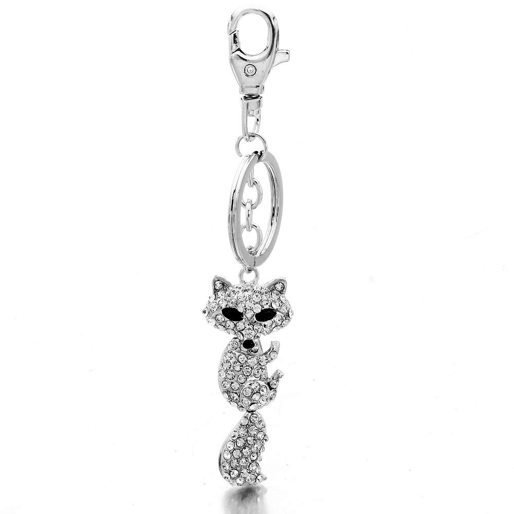 Liavy's Fox Charm Fashionable Keychain - Sparkling Crystal - Unique Gift and Souvenir