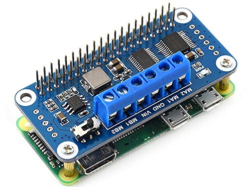 Bicool Motor Driver HAT for Raspberry Pi 4B/3B+/3B/2B/B+/A+/Zero/W/WH, I2C Interface,PCA9685 PWM Driver, Provides 12-bit Hardware PWM to Adjust Motor Speed, TB6612FNG Dual H-Bridge Motor Driver