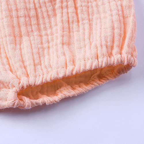 EISHOW 5 Packs Infant Baby Summer Shorts Soft Loose Bloomers Unisex Girls Boys Cotton Linen Blend Harem Triangle Shorts Pants