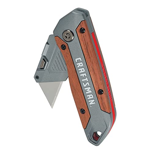 CRAFTSMAN Utility Knife, Folding Wood Handle, 1 Blade (CMHT10584)