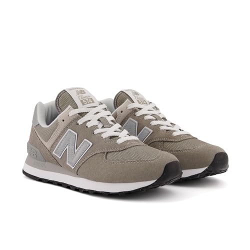 New Balance Women's 574 Core Sneaker, Grey/White, 8.5