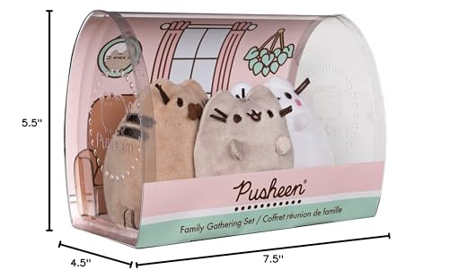 GUND Pusheen Family Gathering Collector Set of 3 Plush Stuffed Animal Cats