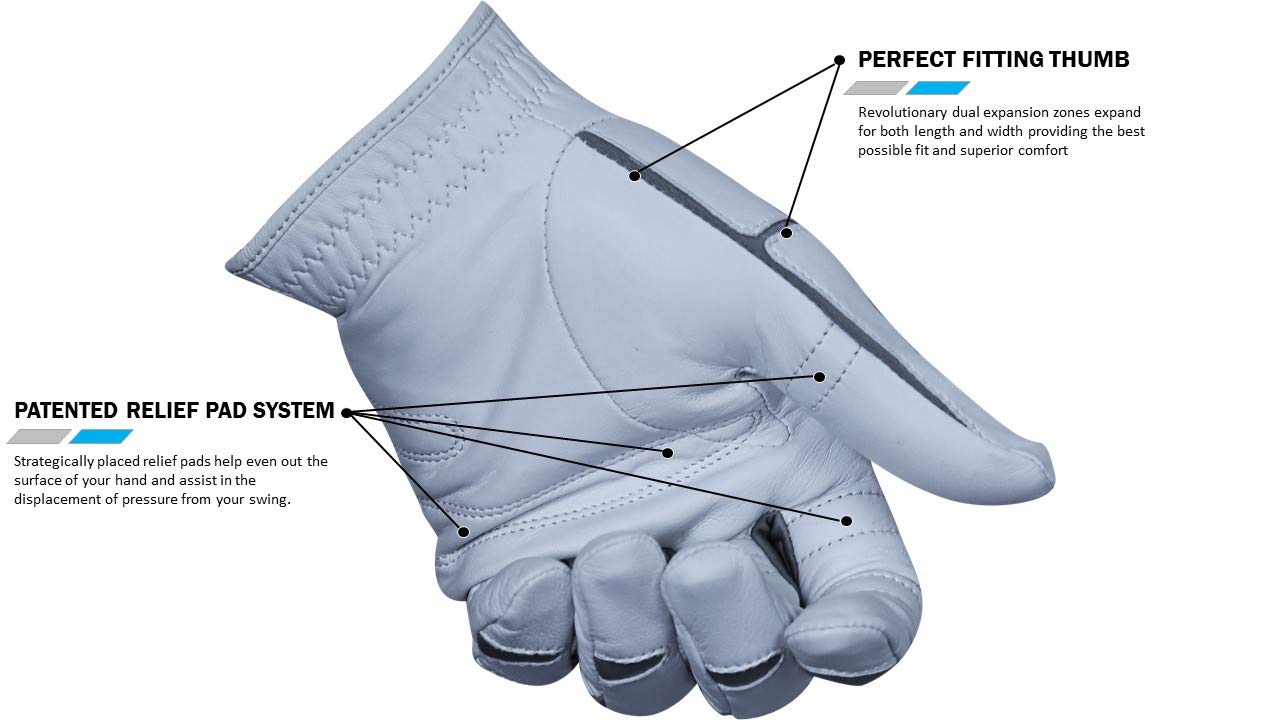 Bionic Men's Performance Grip Pro Premium Leather Golf Glove (Large, Left)