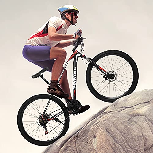 Chance Bicycle 29-Inch 21-Speed High Carbon Steel, Front and Rear Disc Brake Mountain Bike Mini Bikes Adults Fast