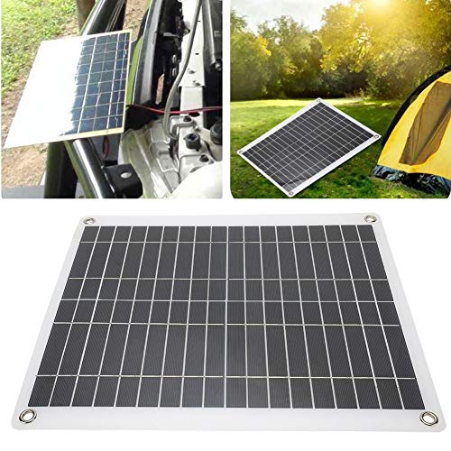 Crazy Sales Portable Solar Panel, 25W 18V 2A DC1218V Flexible Solar Panel, Dual USB Polycrystalline Silicon Outdoor Supplies Car Spacious Stations for Laptops