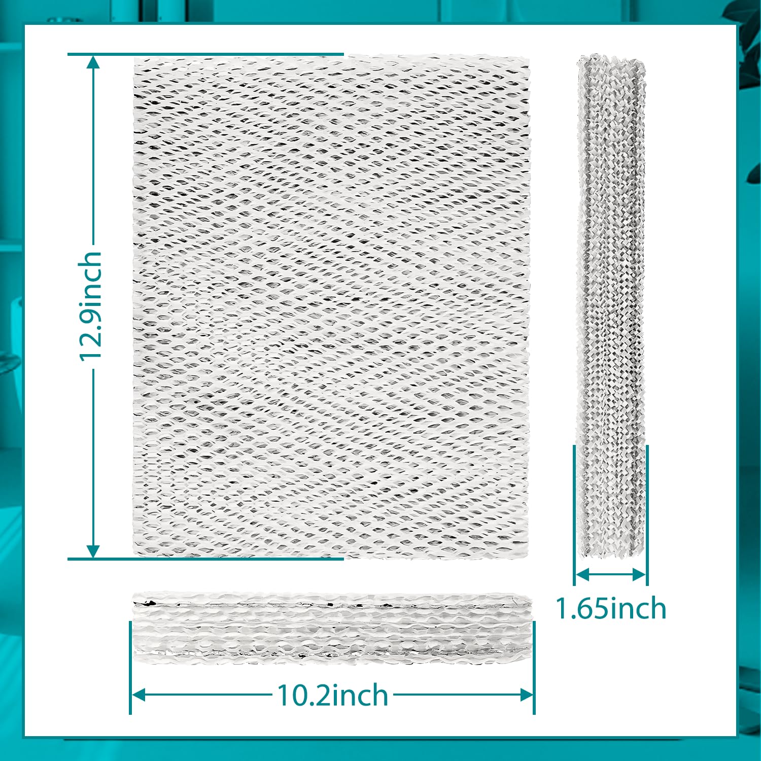 HASMX HC26A1008 Replacement Humidifier Filter Pad for Honeywell HE360, HE-360, HE200A, HE260A, HE260B, HE265A, HE265B, ME360, HE360A, HE360B, HE365A, HE365B Replaces Part Numbers RP3162, A35W (3-Pack)