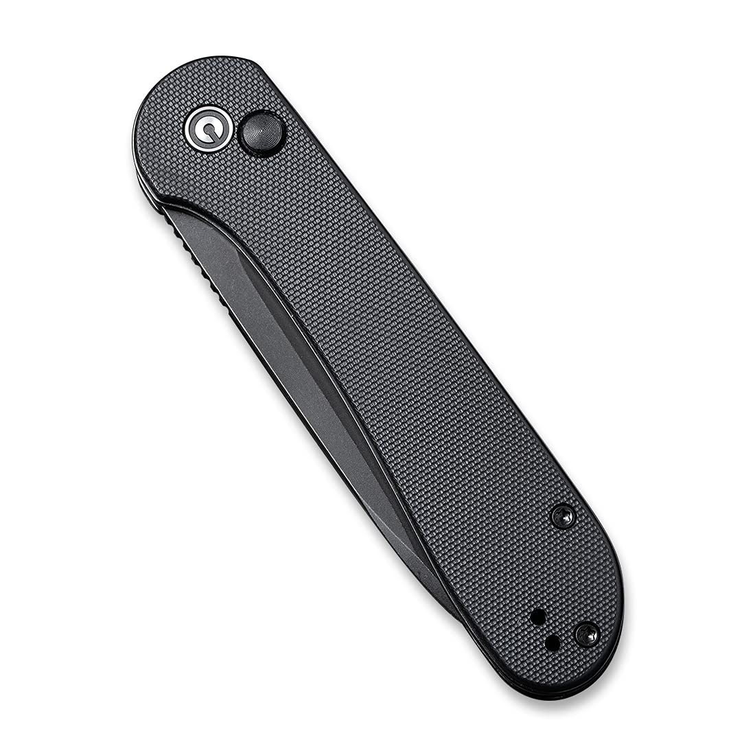 CIVIVI Pocket Folding Knife with 3.47" 14C28N Blade G10 Handle, Button Lock Elementum Knife for EDC C2103A (Black)