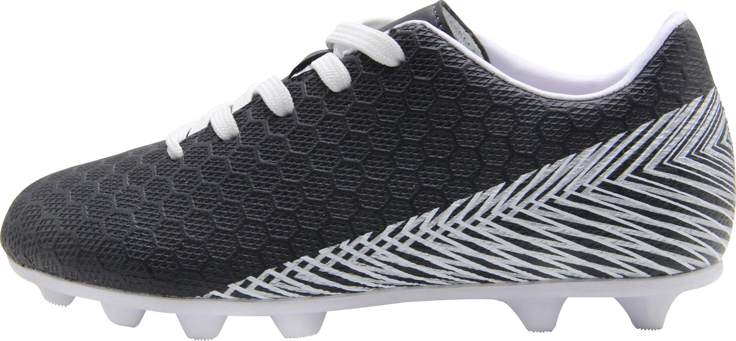 BomKinta Kid's FG Soccer Shoes Athletic Outdoor Soccer Cleats Black Size 6 M US Big Kid